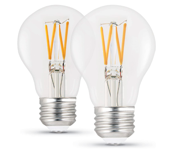 Shop Feit LED White A19 E26 60W (2 Pack) at Ashby Lumber | LED LIGHT BULBS