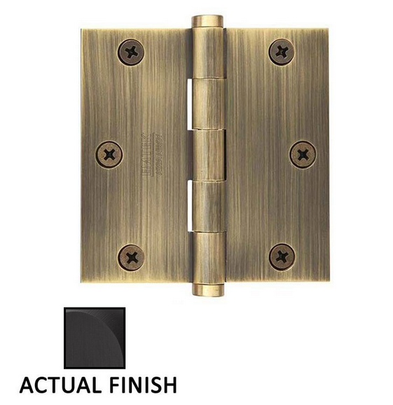 Emtek Residential Duty Hinge 3 1/2” x 3 1/2” Square Flat Black US19 at ...