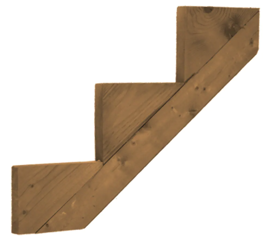 Shop 3 Step Stringer-Pressure Treated at Peacock Lumber | Step Stringers
