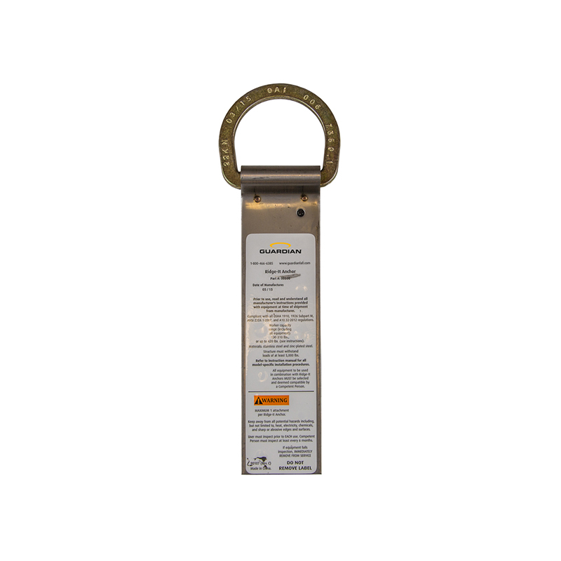 Guardian Fall Protection Ridge-It Anchor, D-Ring #00500 at Vancouver ...